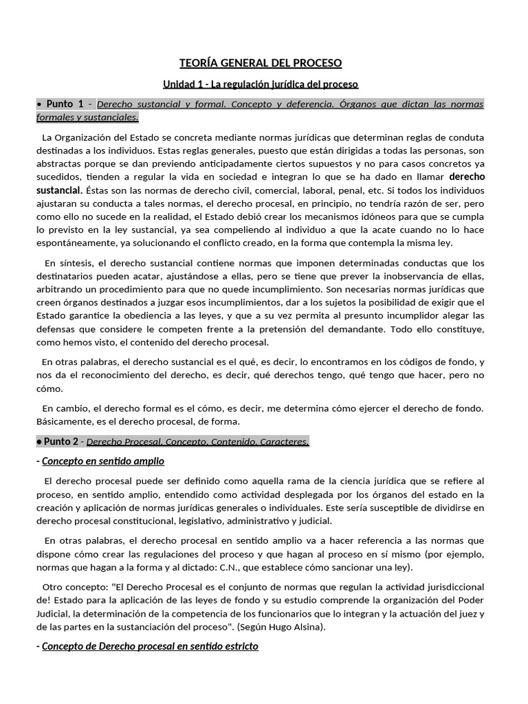 Teoraþ - A General Del Proceso - Resumen | PDF | Ley procesal | Jurisdicción