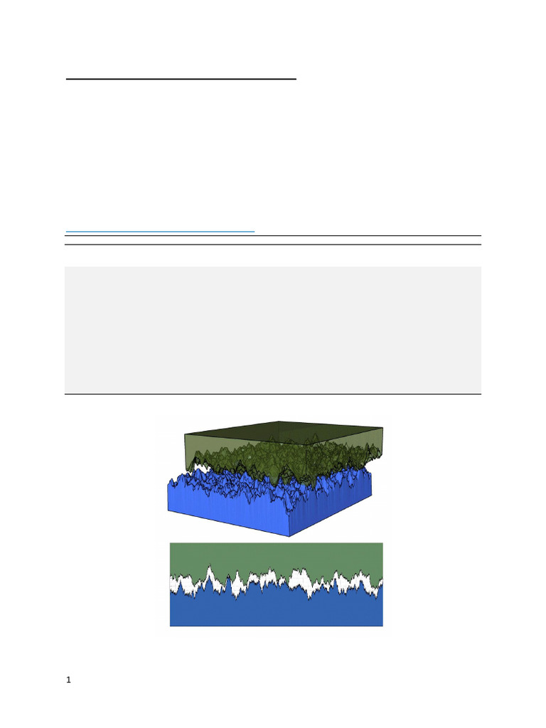 Fractal Interfaces and Static Friction | PDF | Friction | Surface Roughness