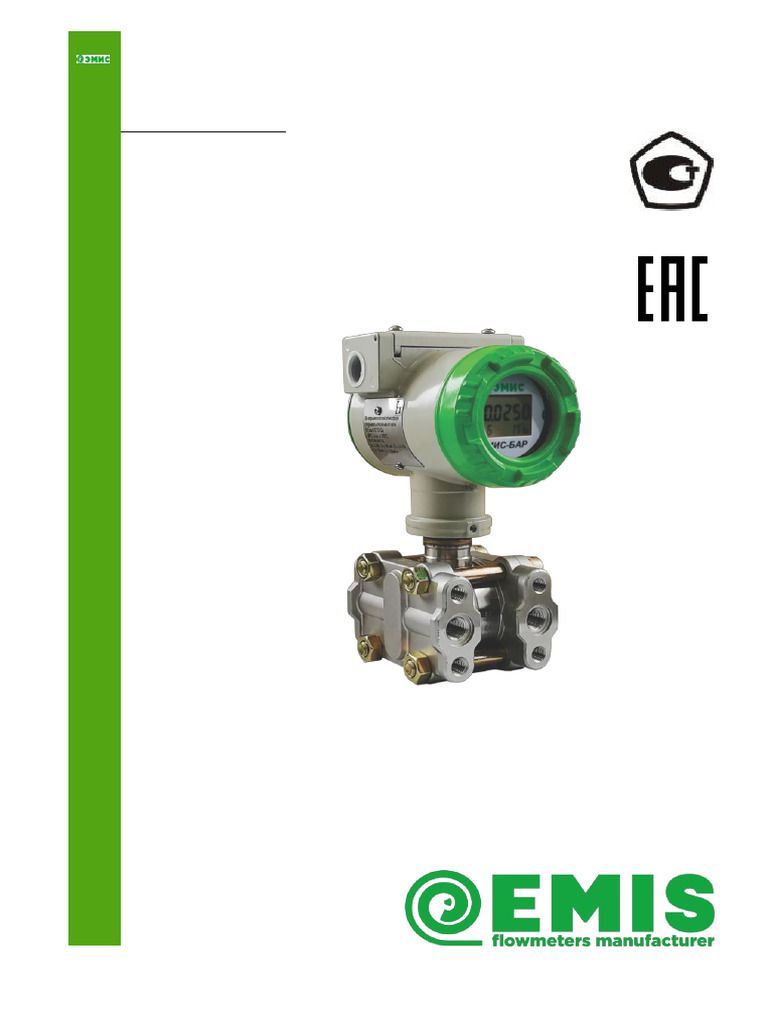 Emis Bar Data Sheet | PDF | Pressure Measurement | Flow Measurement