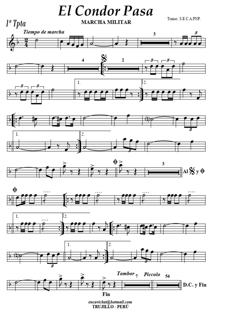 El Condor Pasa Tpta 1 | PDF