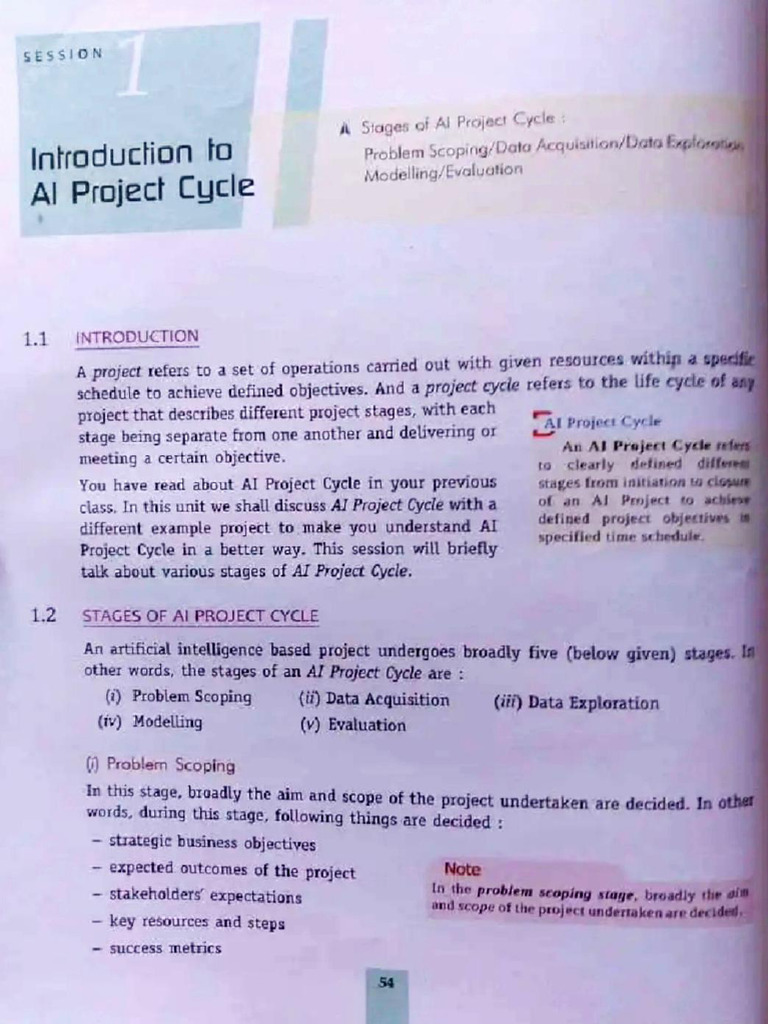 Ai Project Cycle Class 10 | PDF