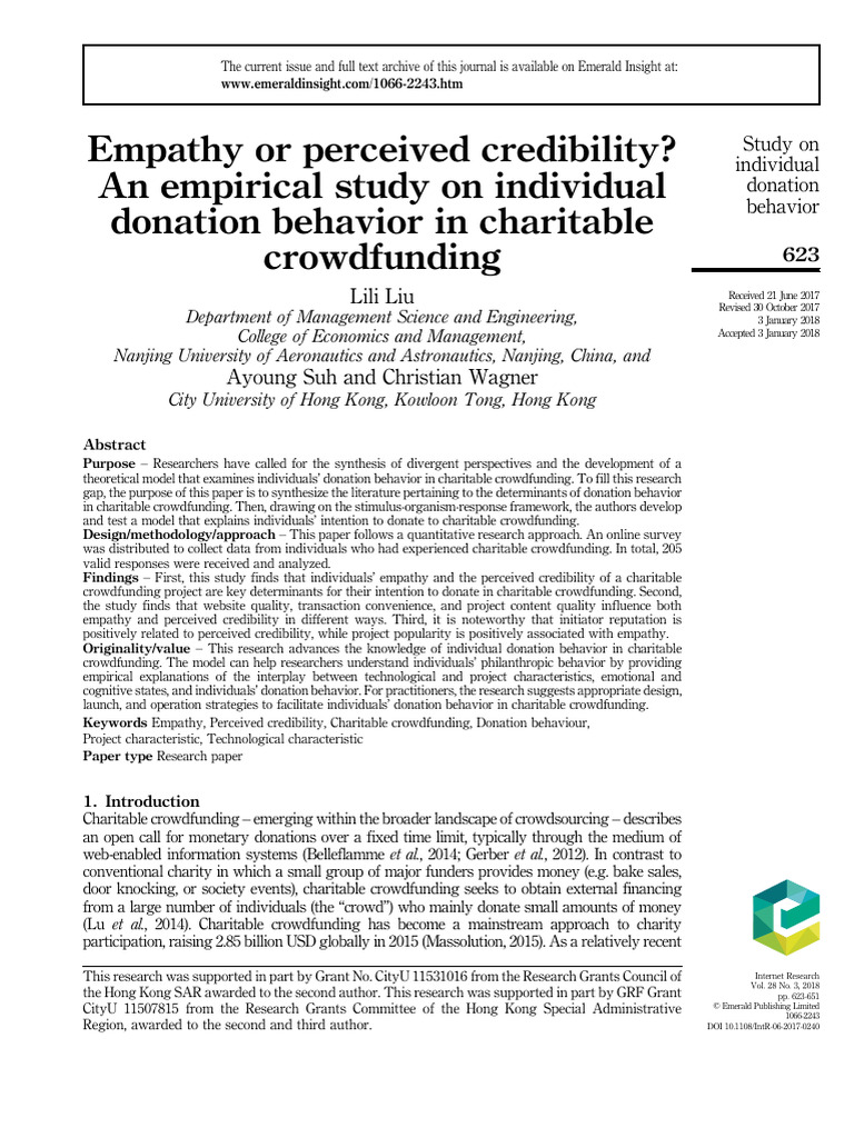 Empathy or Perceived Credibility? An Empirical Study On Individual ...