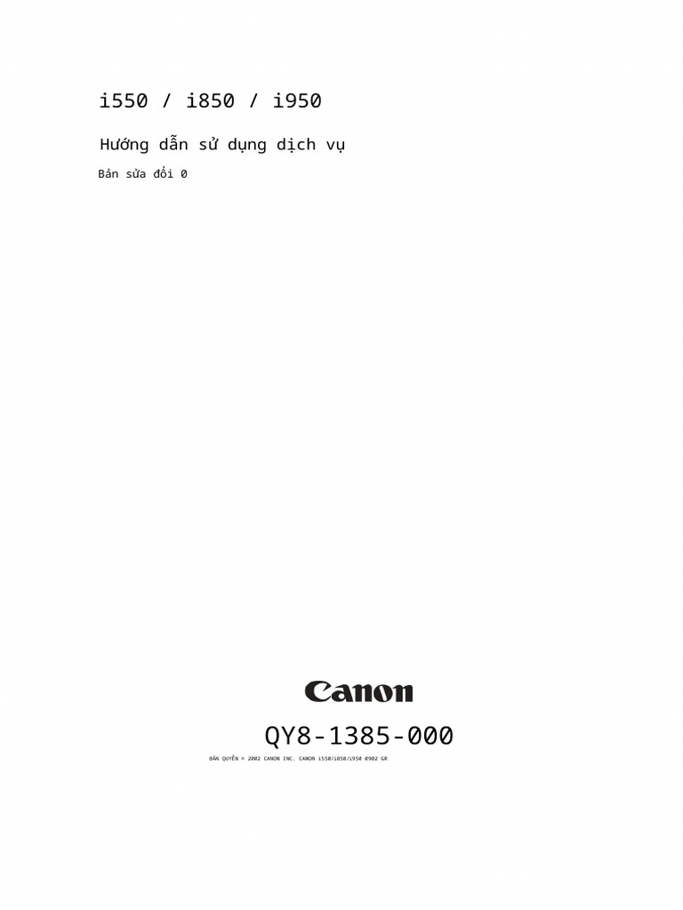 Canon-I550 I850 I950 | PDF