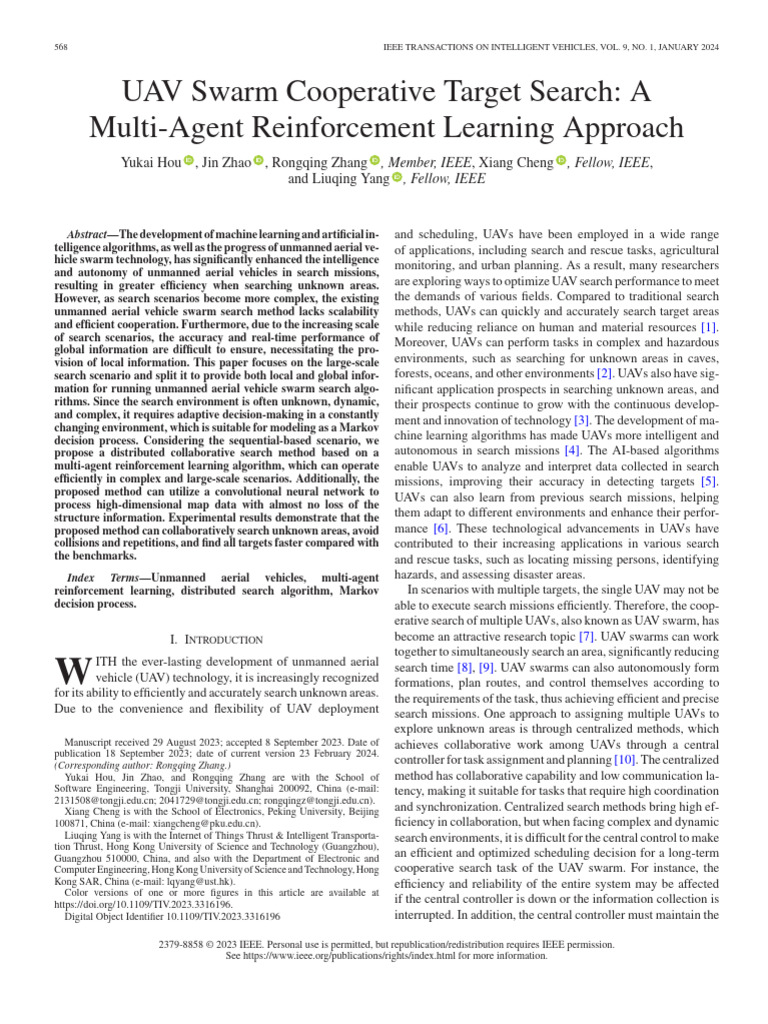 UAV Swarm Cooperative Target Search A Multi-Agent Reinforcement ...