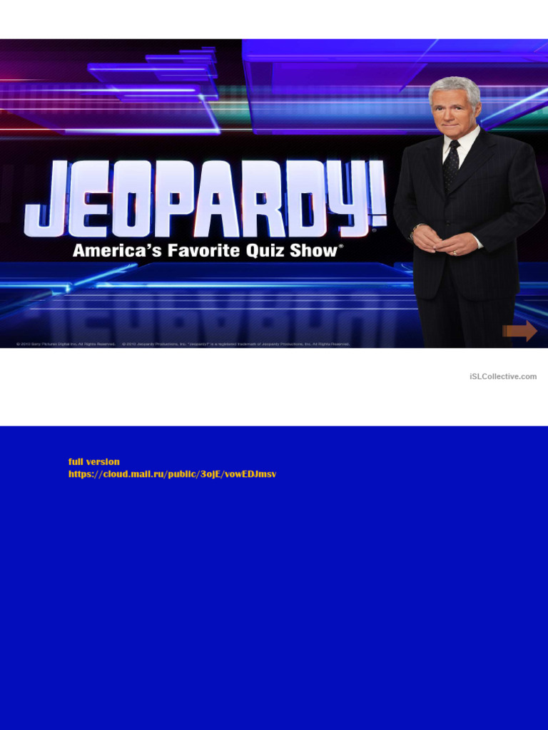 Jeopardy Game # 2 - Verb Tenses | PDF | Wendy Darling