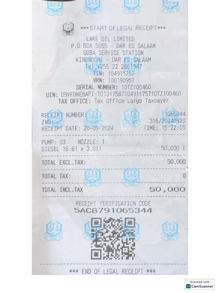 Receipts September 2024 | PDF