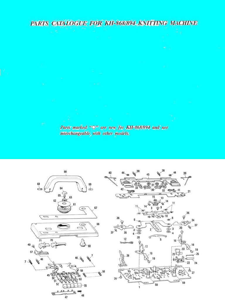 Brother KH-868 - KH-894 Parts Catalogue | PDF