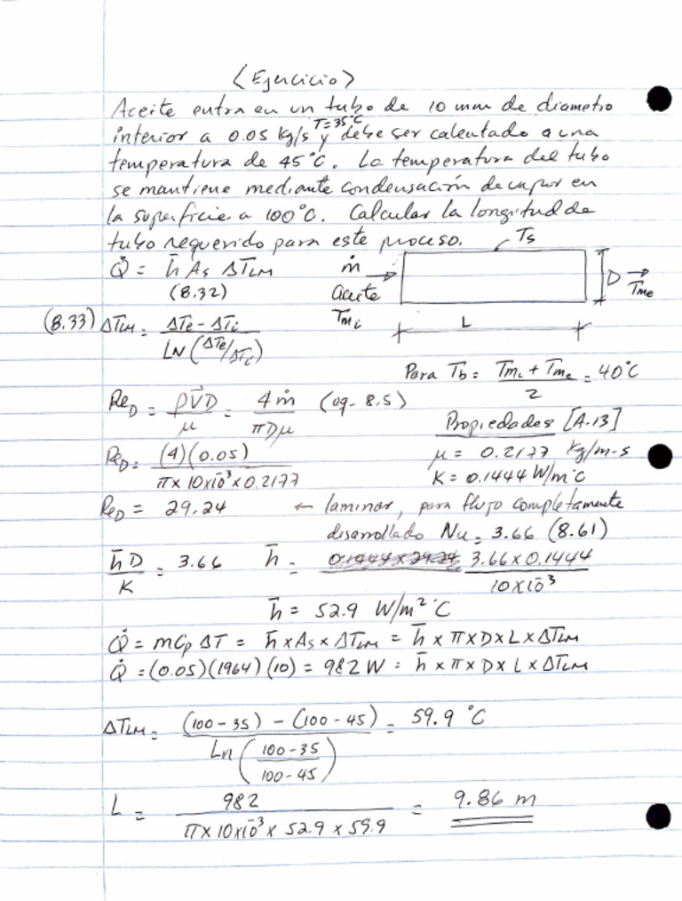 Im 414 Transferencia de Calor - Problema 02 para Practica - Cap - 8 | PDF