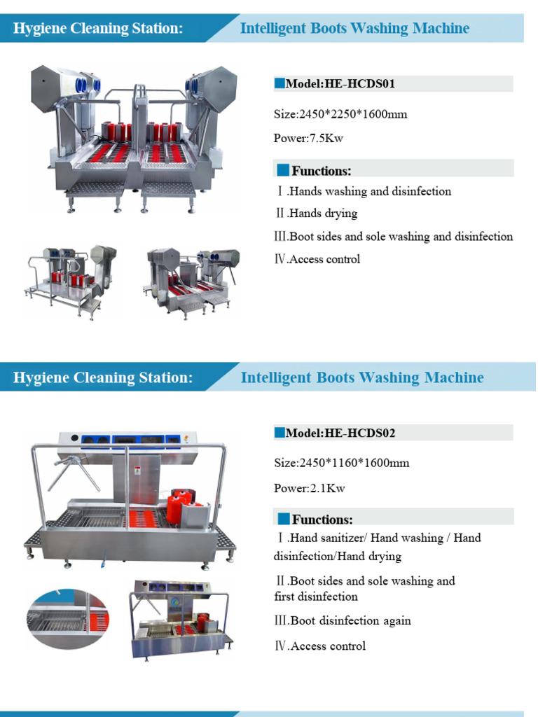 Automated Boot Hygiene Stations | PDF | Hygiene | Hand Washing