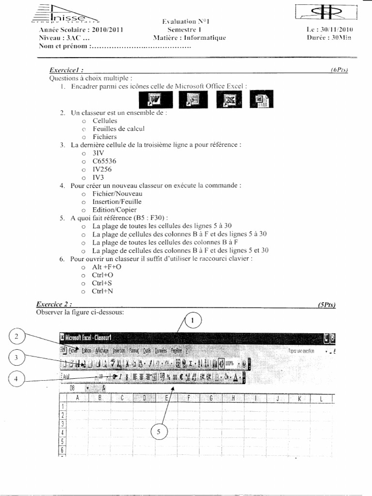 Devoir 1 Modele 11 Informatique 3ac Semestre 1 | PDF