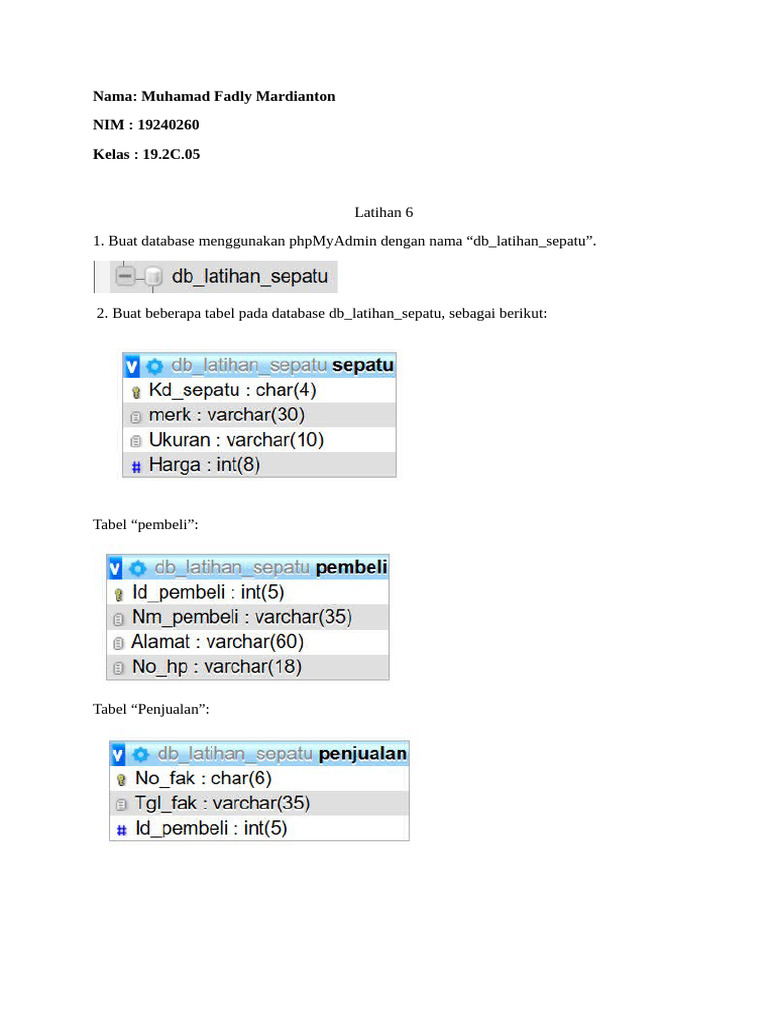 Aplikasi Basis Data Tugas | PDF