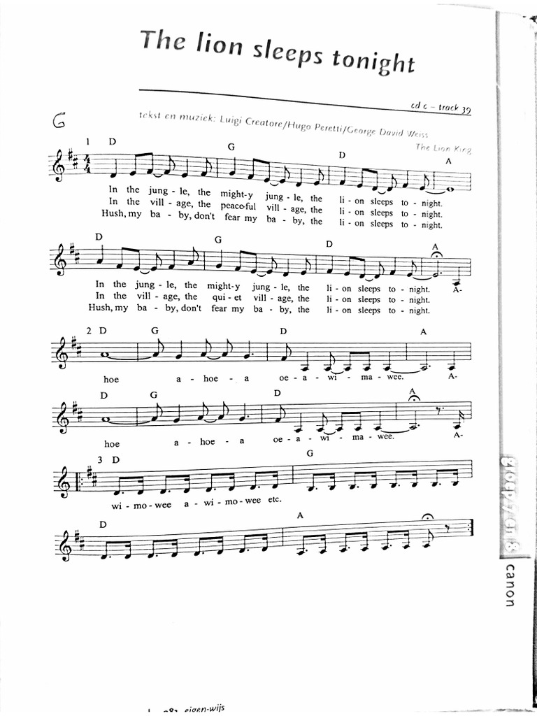 The Lions Sleep Tonight | PDF