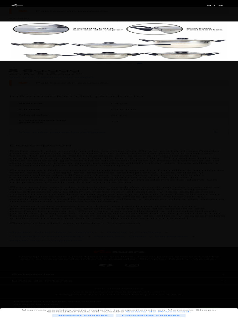 Bateria Set Cocina Acero Inox Juego Ollas Cacerol 2 | PDF | Cocina | Cocinando