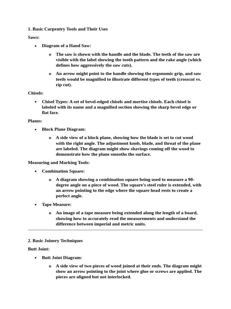 Carpentry and Joinery Notes | PDF | Woodworking | Tools
