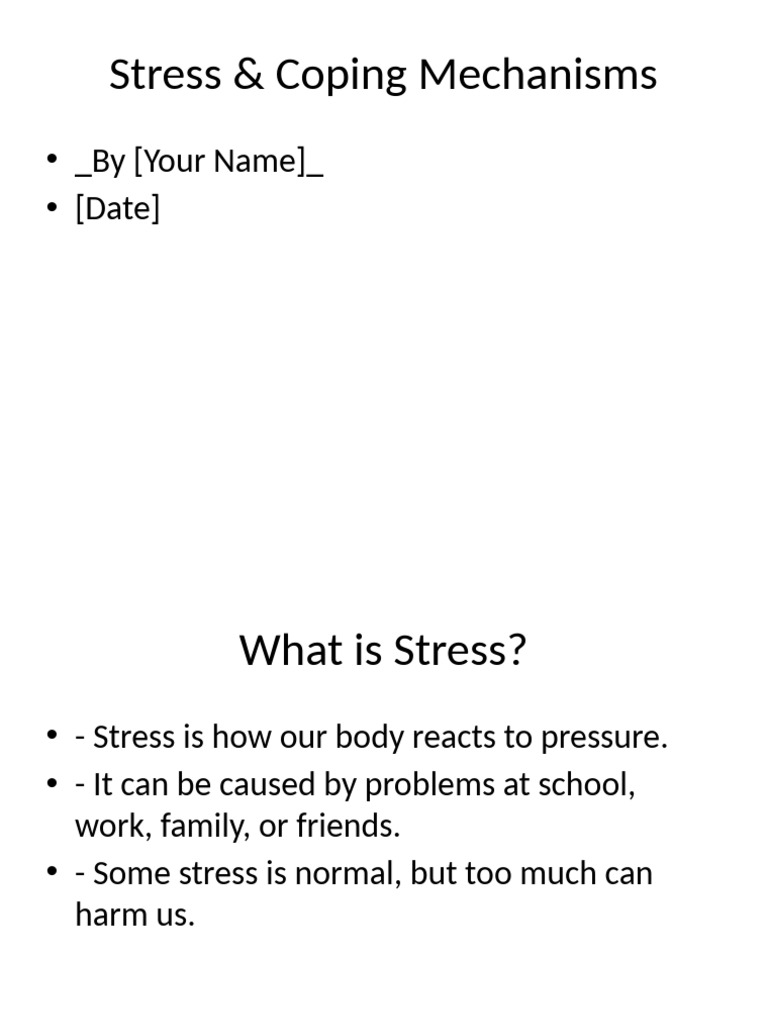 Understanding Stress and Coping Strategies | PDF