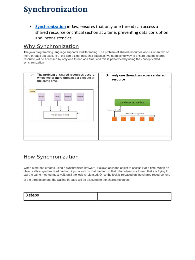 5 1 5 Thread Syncronization | PDF | Thread (Computing) | Synchronization