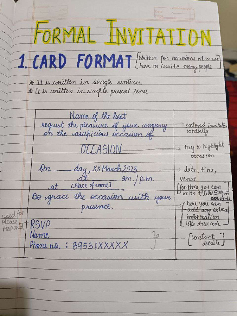 Invitation & Replies | PDF