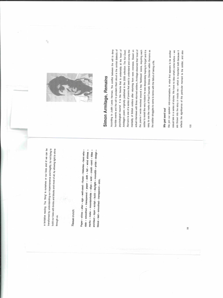 Art of Poetry Armitage Remains | PDF