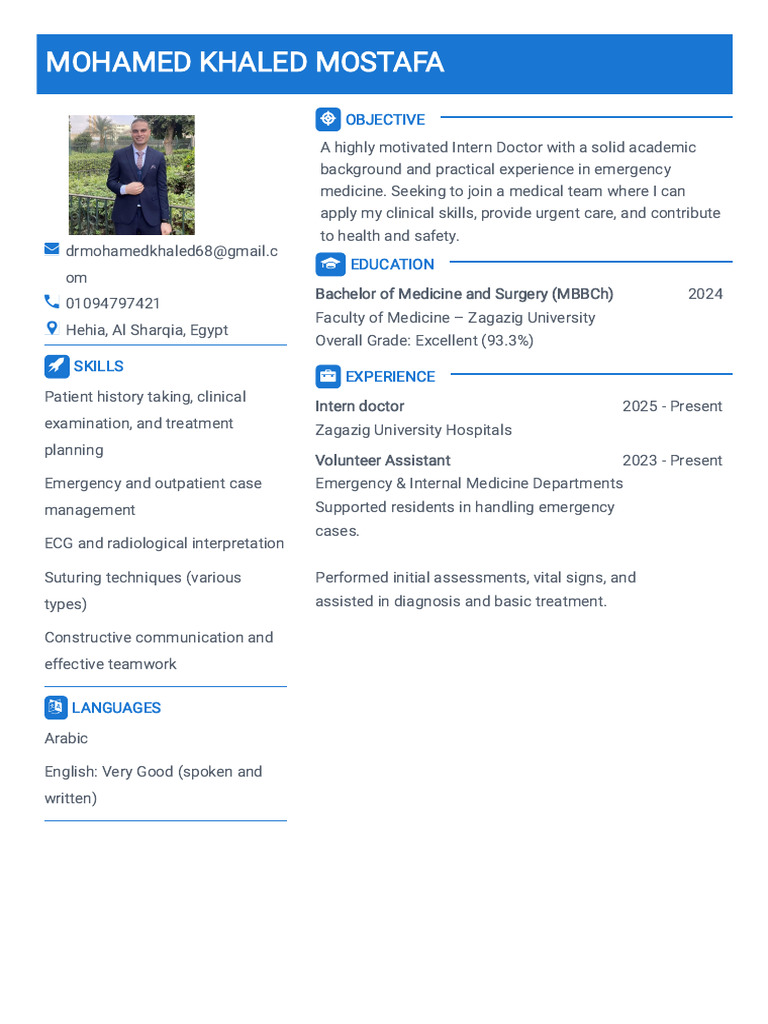 Mohamed Khaled CV | PDF