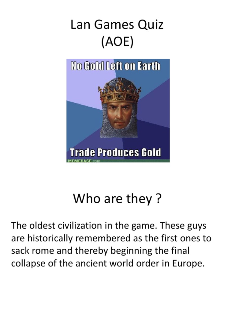 Lan Games Quiz (AOE) | PDF | Sniper | Military