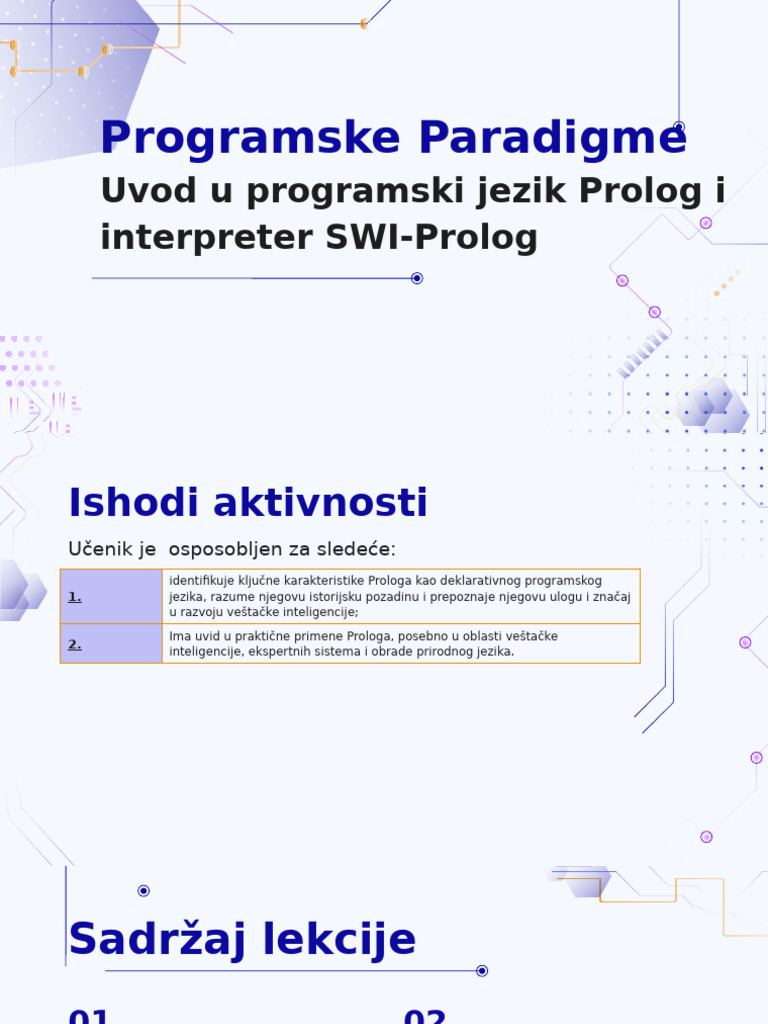PARADIGME - Uvod U Prolog I Osnovni Elementi Sintakse Prologa | PDF