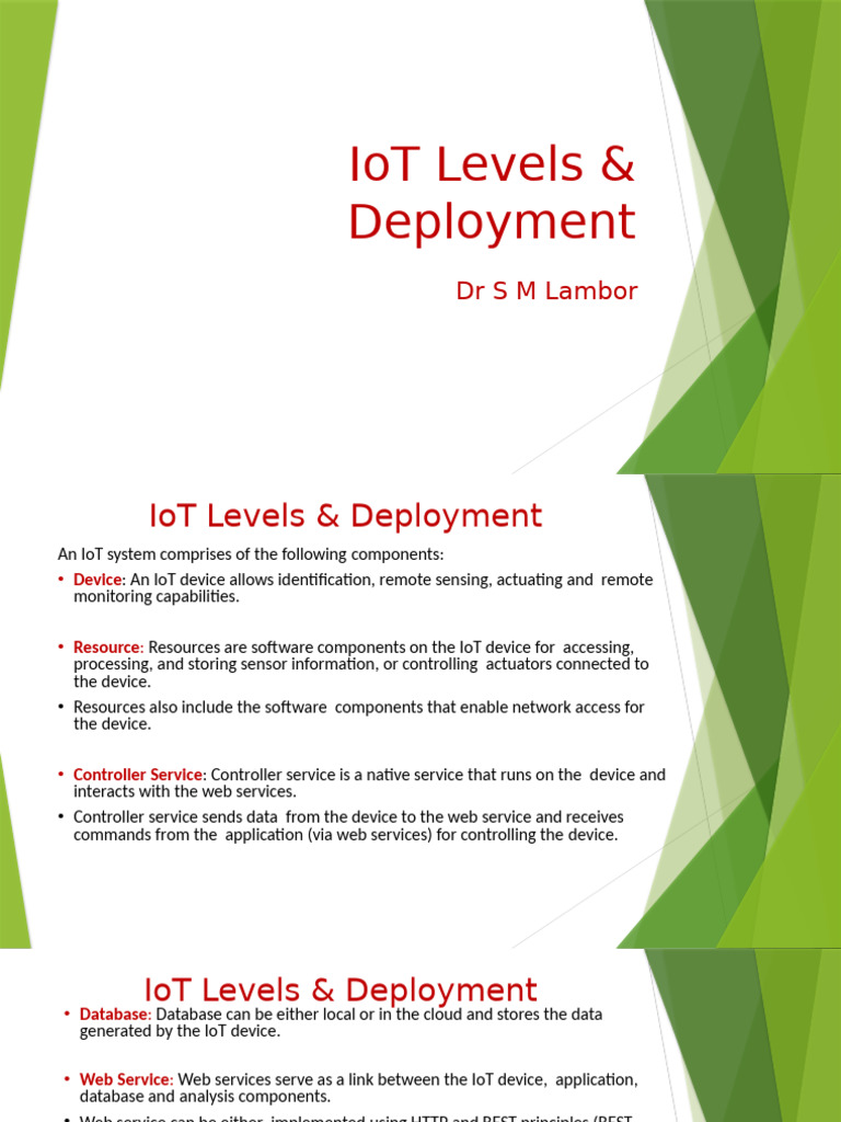 L6 - IoT Deployment Levels | PDF | Internet Of Things | World Wide Web