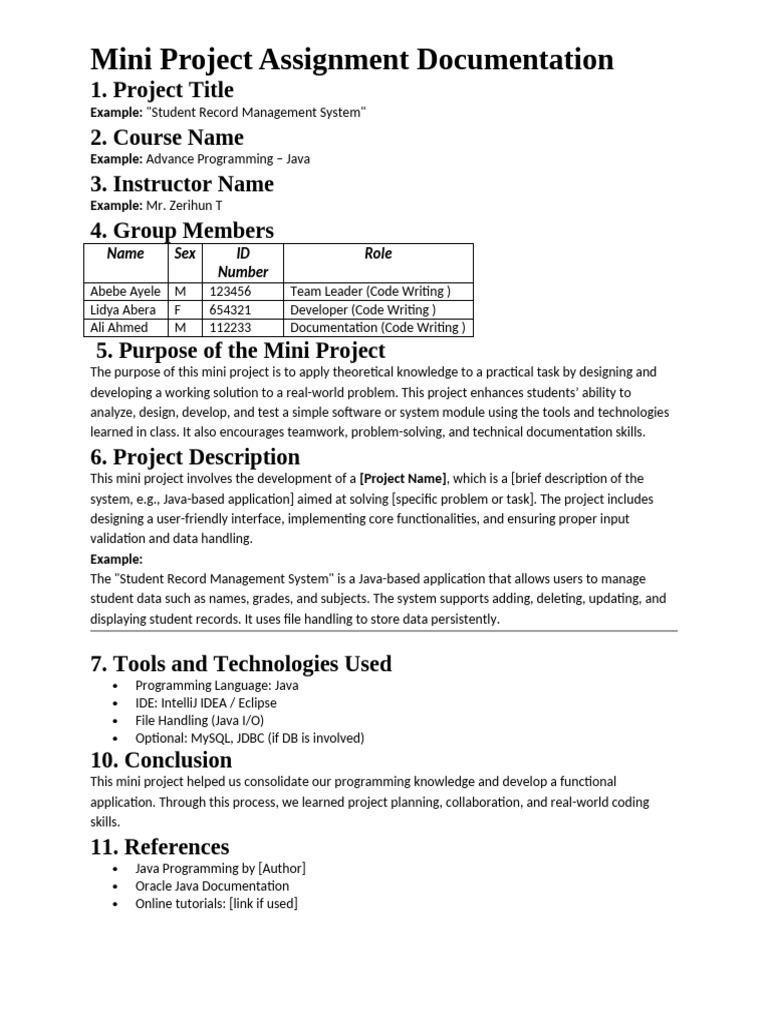 Mini Project Assignment Doc Report | PDF