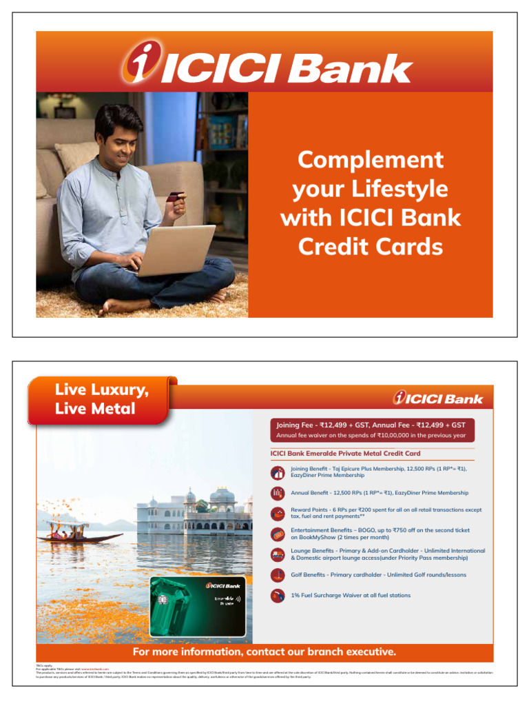 ICICI Bank Credit Card Benefits Overview | PDF | Credit Card | Banking ...