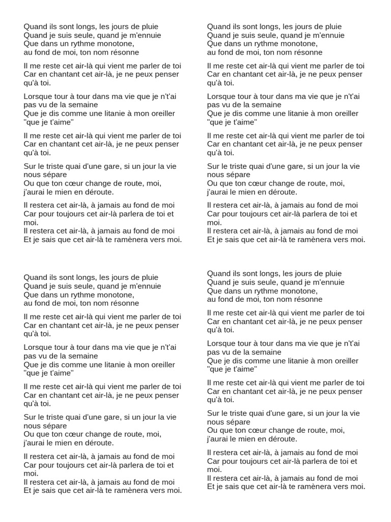 Paroles emblématiques de France Gall | PDF