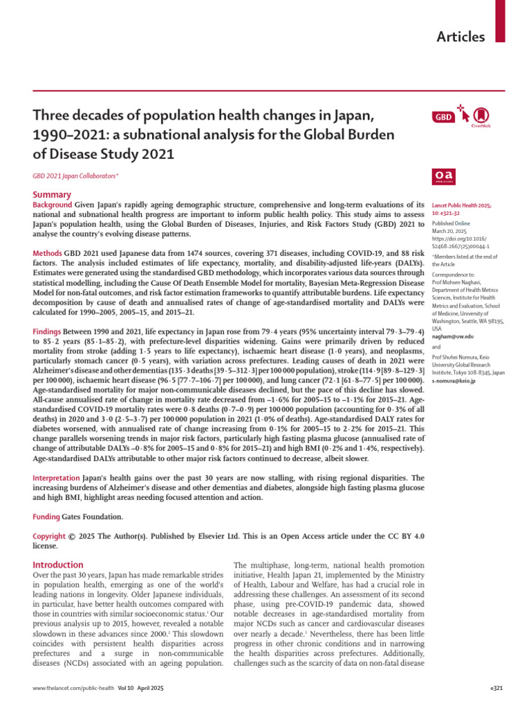 Three Decades Study | PDF | Non Communicable Disease | Risk