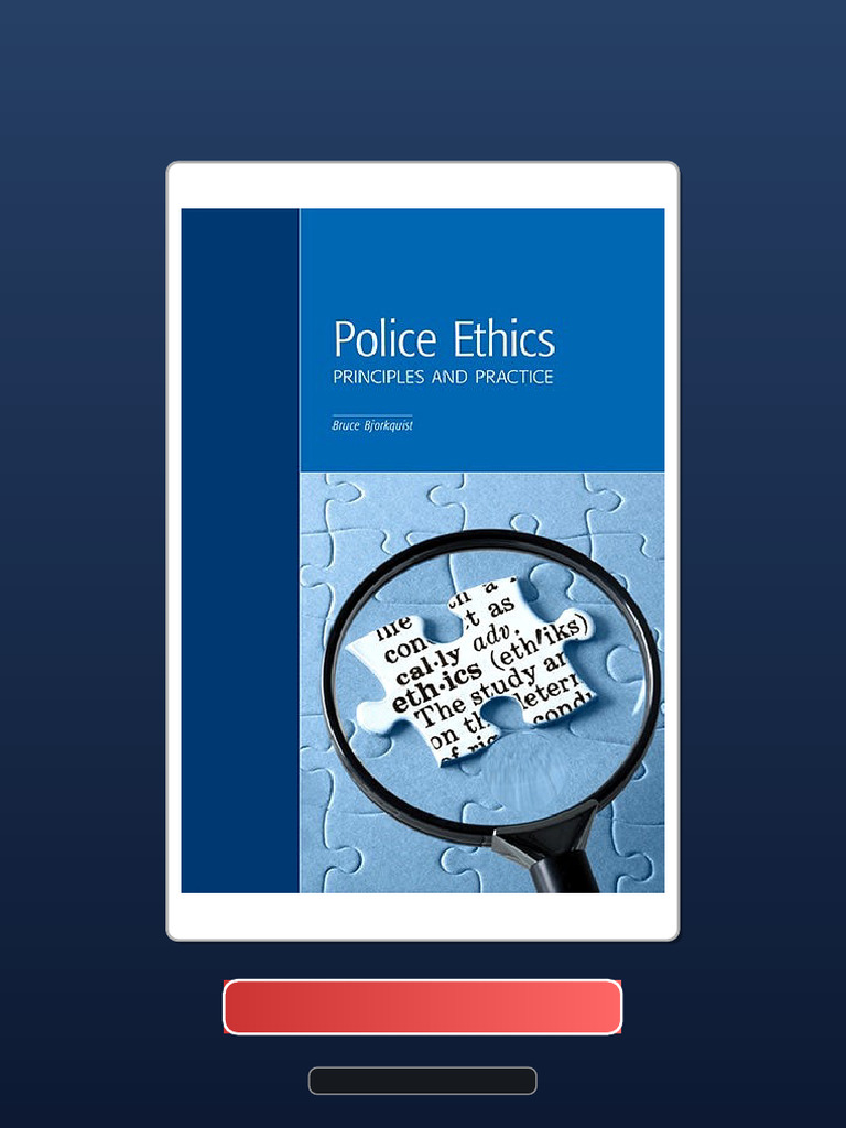Verified PDF Download Police Ethics Principles and Practice by Bruce ...