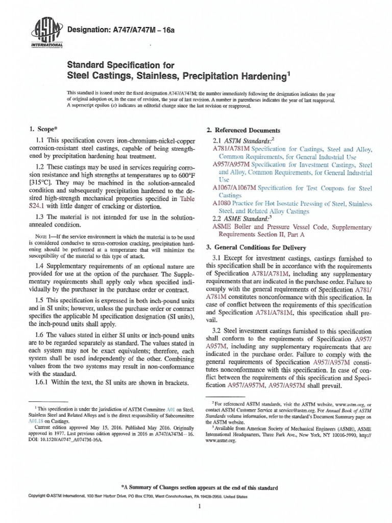 Astm a747m 16a | PDF
