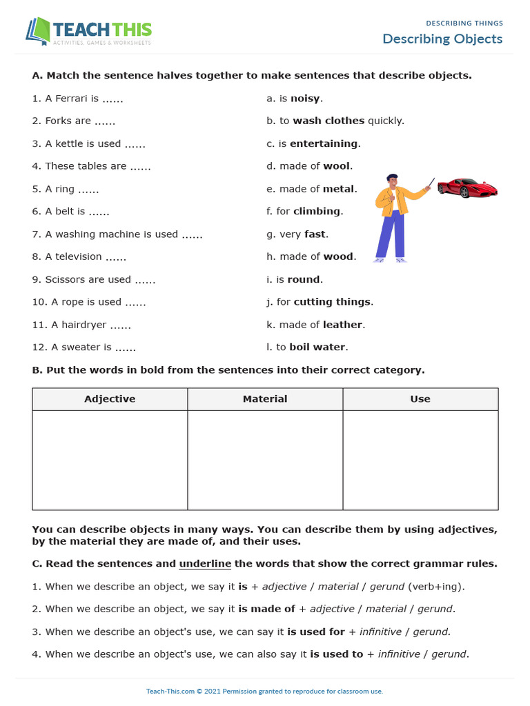 Object Description Activities Guide | PDF