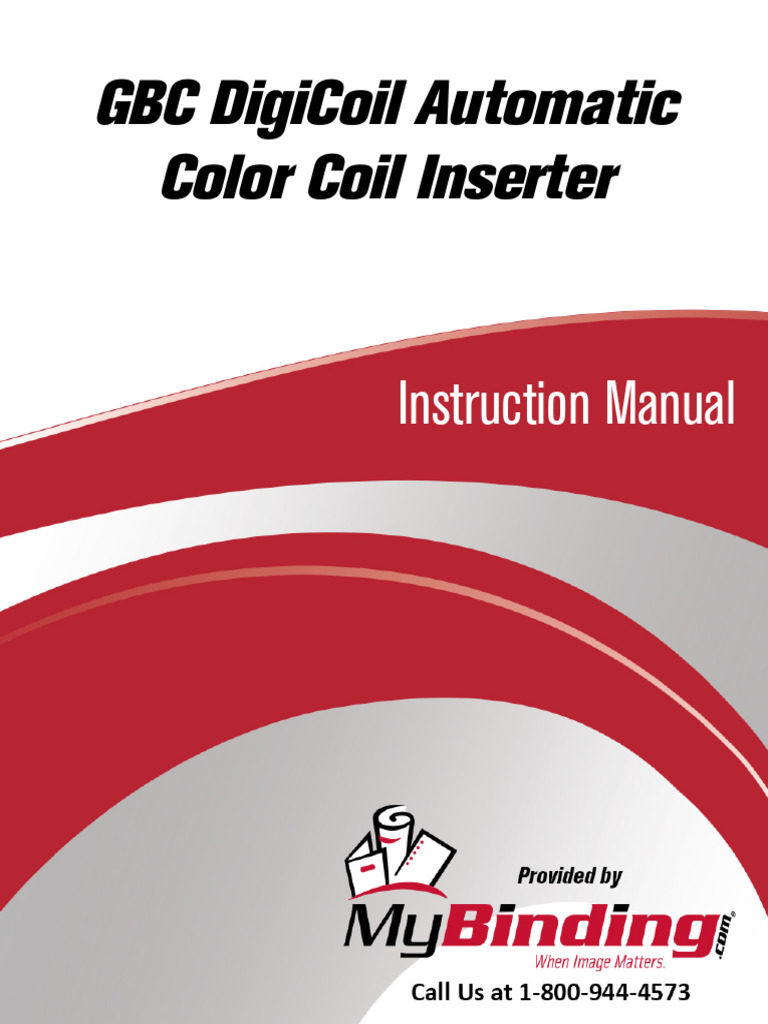 GBC DigiCoil Automatic Color Coil Inserter User Manual | PDF | Clutch ...