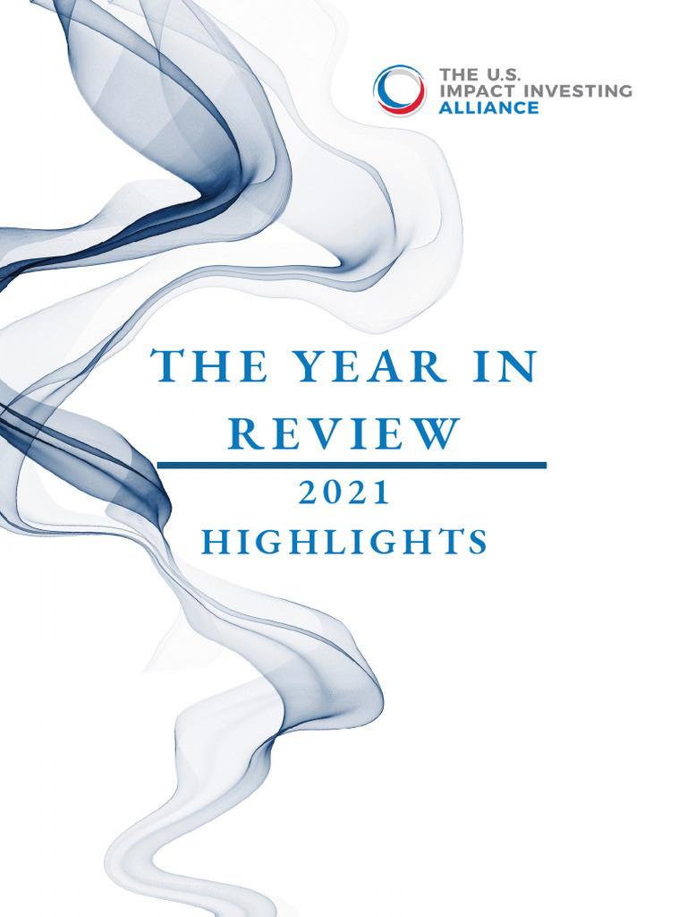Final 2021 U S Impact Investing Alliance Highlights Pdf Economic