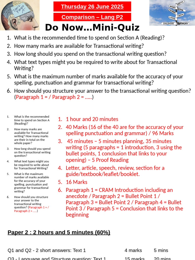 Transactional Writing Guide for English Paper 2 | PDF | Linguistics ...