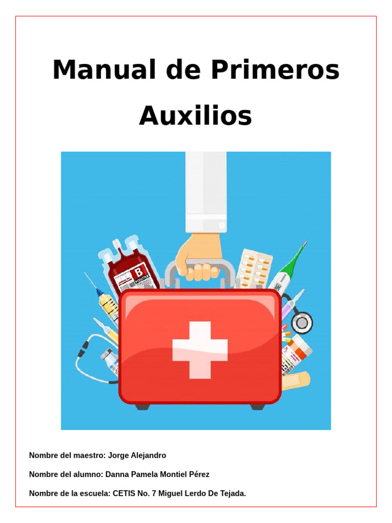 Manual de Primeros Auxilios Danna Pamela Montiel Pérez | PDF | Primeros auxilios | Herida