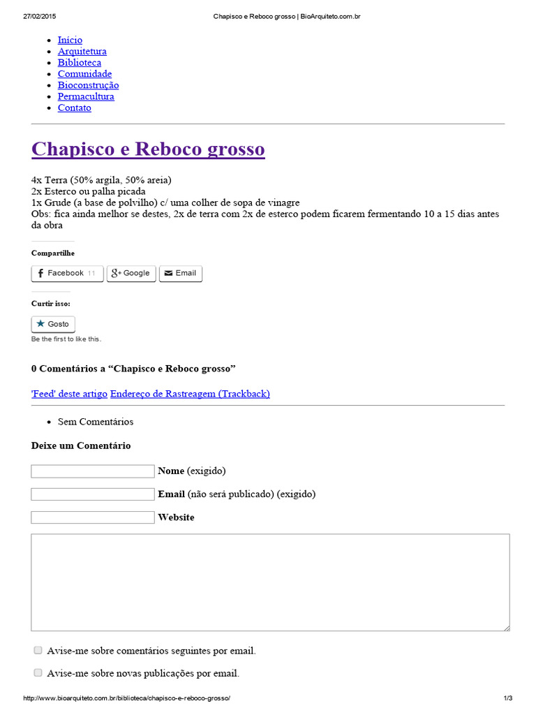 Chapisco e Reboco Grosso | PDF | Materiais de construção | Engenharia Civil