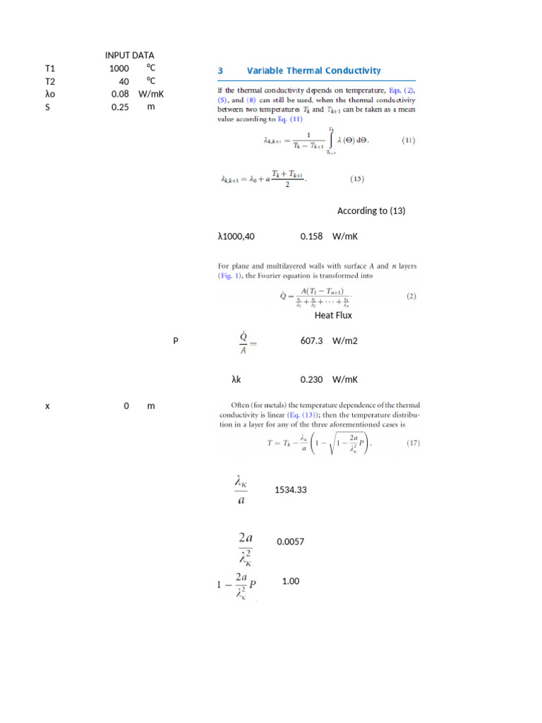 Calculation Insulation | PDF