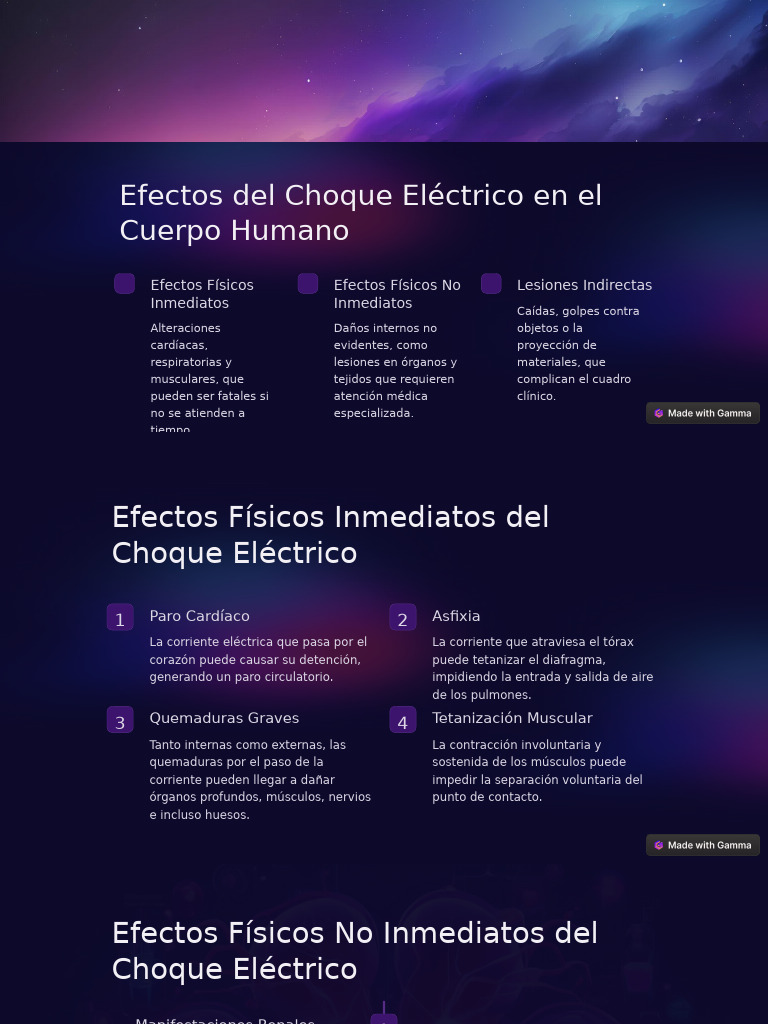 Efectos Del Choque Electrico en El Cuerpo Humano | PDF | Especialidades ...
