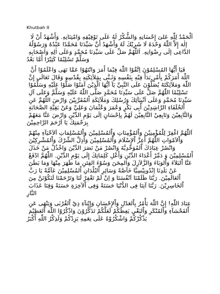 Khutbah 2 Umum | PDF