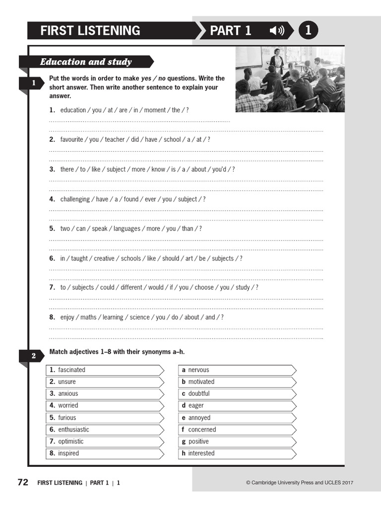 FCE Listening Practice Exercises | PDF | Linguistics