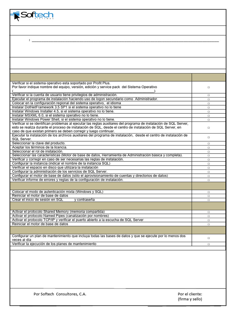 2.2 Check List de Instalación y Puesta en Marcha de SQL Server 2008R2 Standard | PDF | Servidor ...