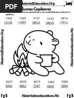 Capibara Matematico Primer Grado | PDF
