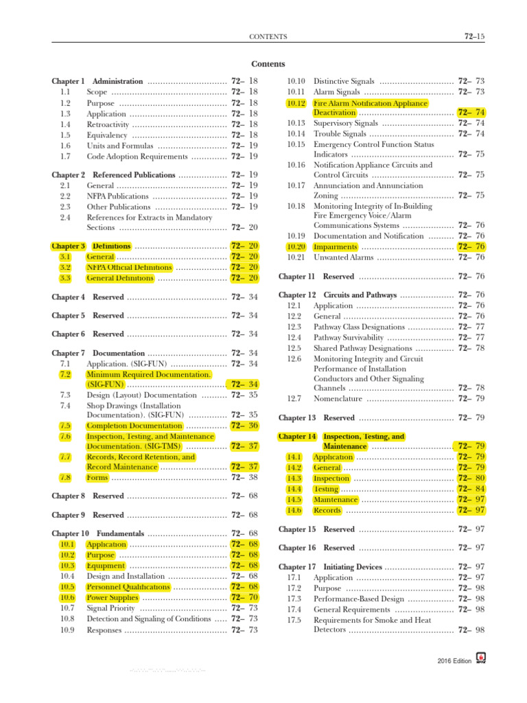 NFPA 72: 2016 Code Overview | PDF