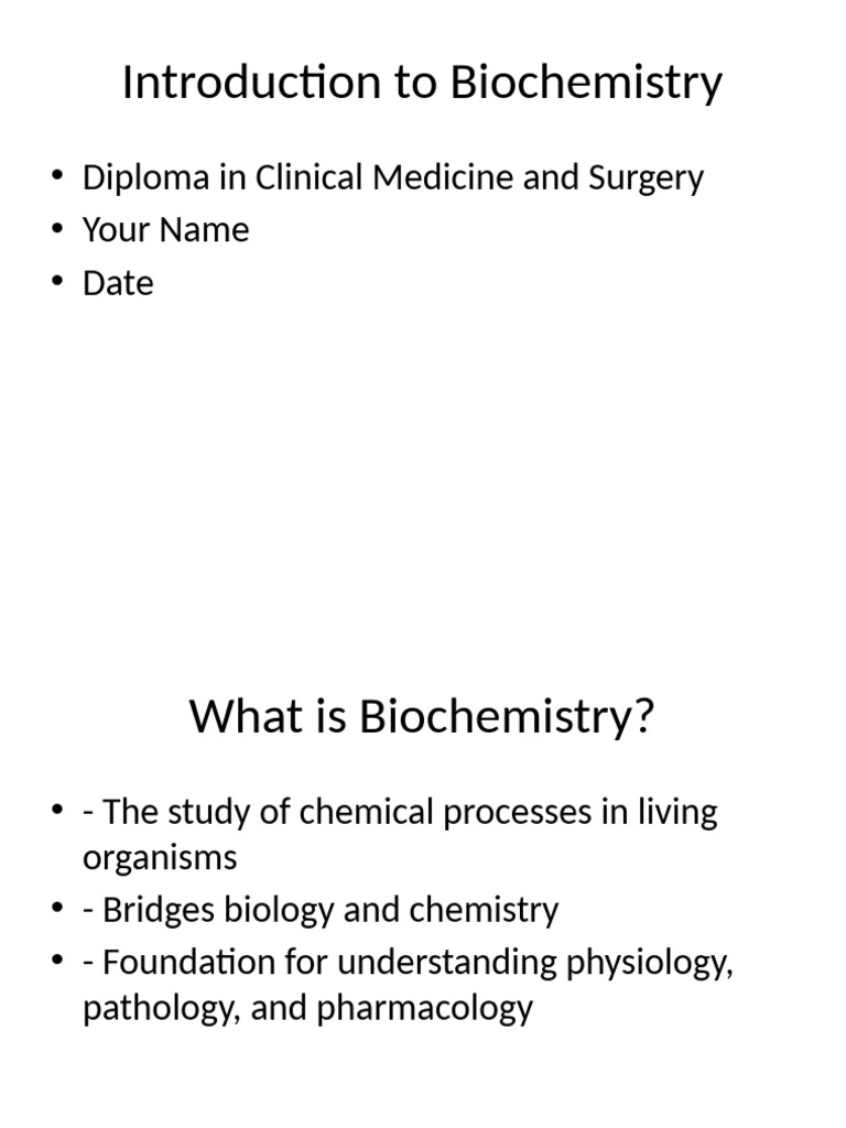 Biochemistry Basics for Clinical Medicine | PDF