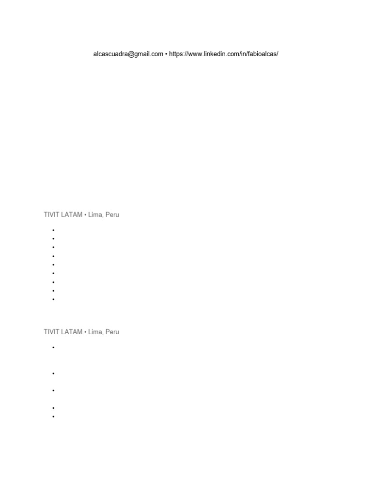 CV - Fabio-Alcas (International Format) | PDF | Share Point | Active Directory