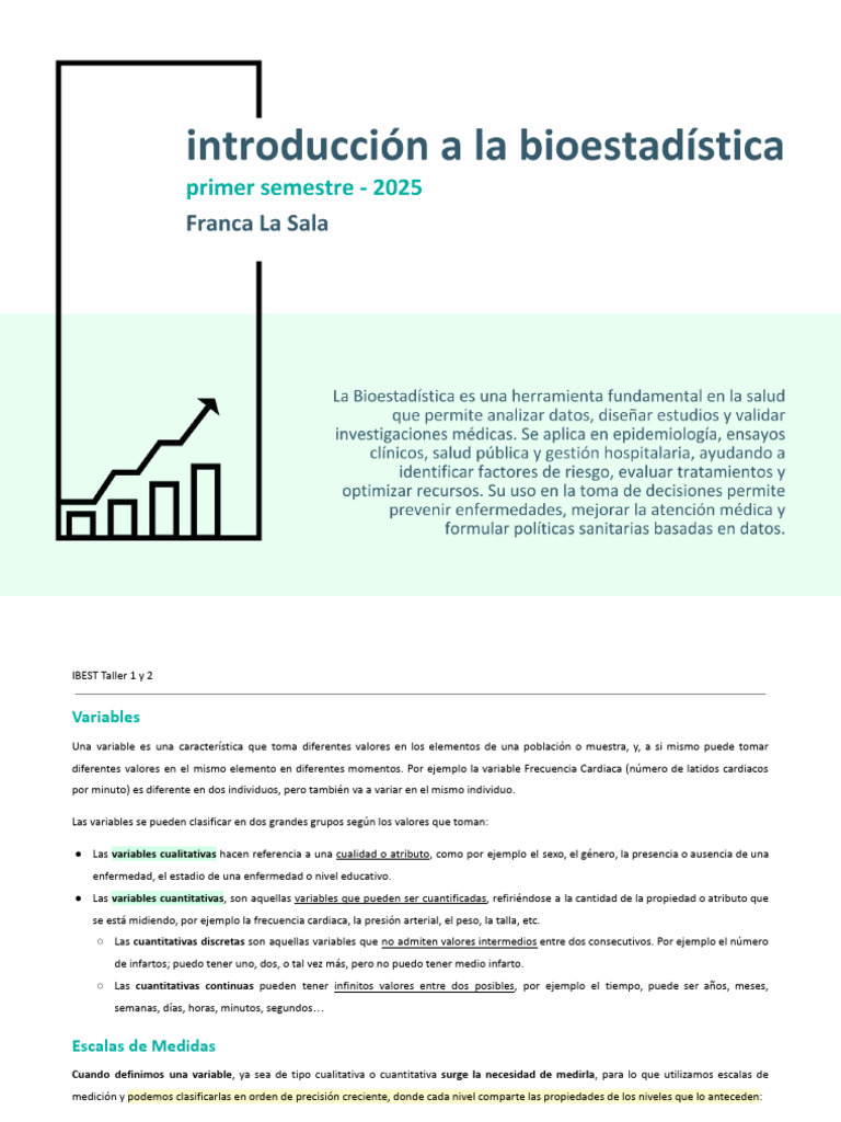 Teórico IBEST - Primer Hemi | PDF | Nivel de medida | Validez (Estadísticas)