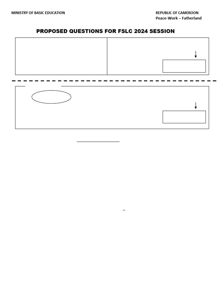 FSLC 2024 Mathematics Exam Questions | PDF | Lake | English Language