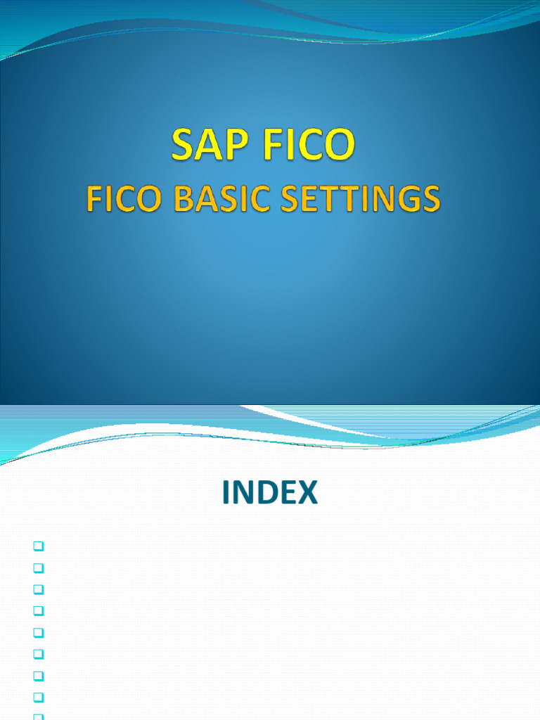 Sap Fico Configstep by Step Sap Fi Basic Configuration Settings | PDF ...